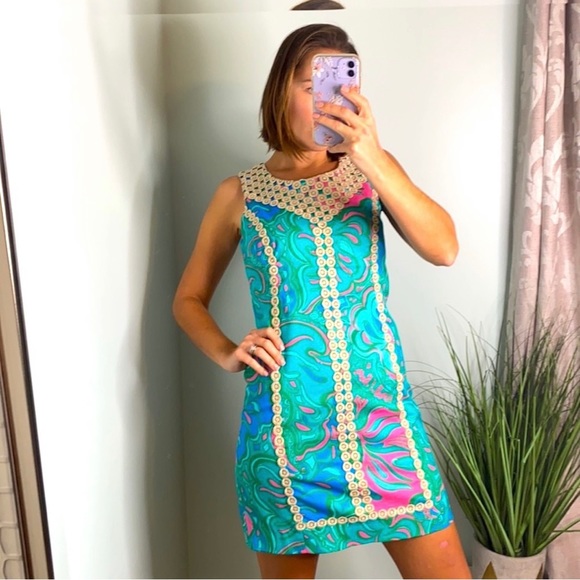 Lilly Pulitzer | Dresses | Lilly Pulitzer Size 4 Macfarlane Shift Dress ...